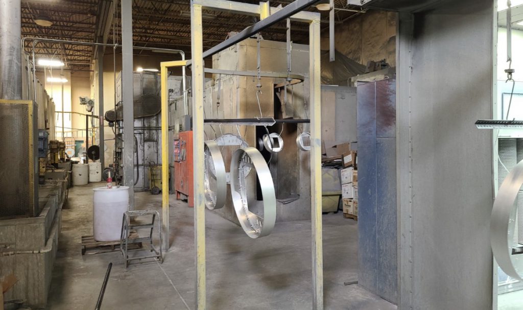 Complete Powder Coating System w/ 3 Stage Washer & Enclosed Conveyor ...