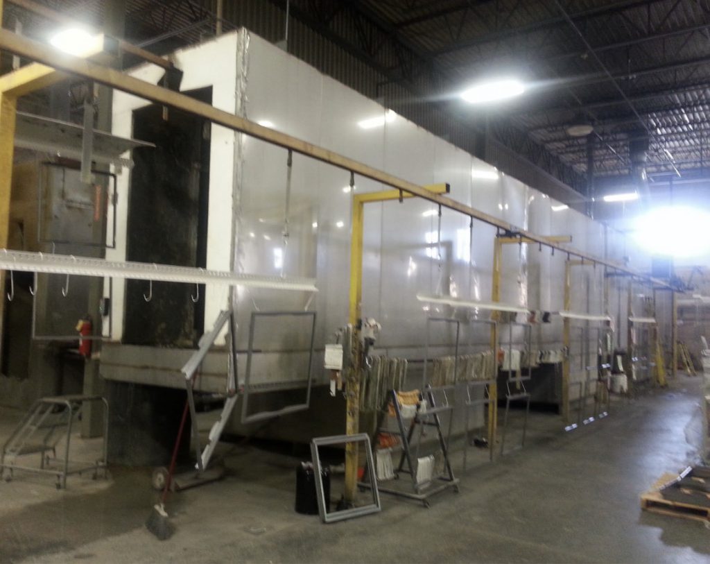 Complete Powder Coating System w/ 3 Stage Washer & Enclosed Conveyor ...